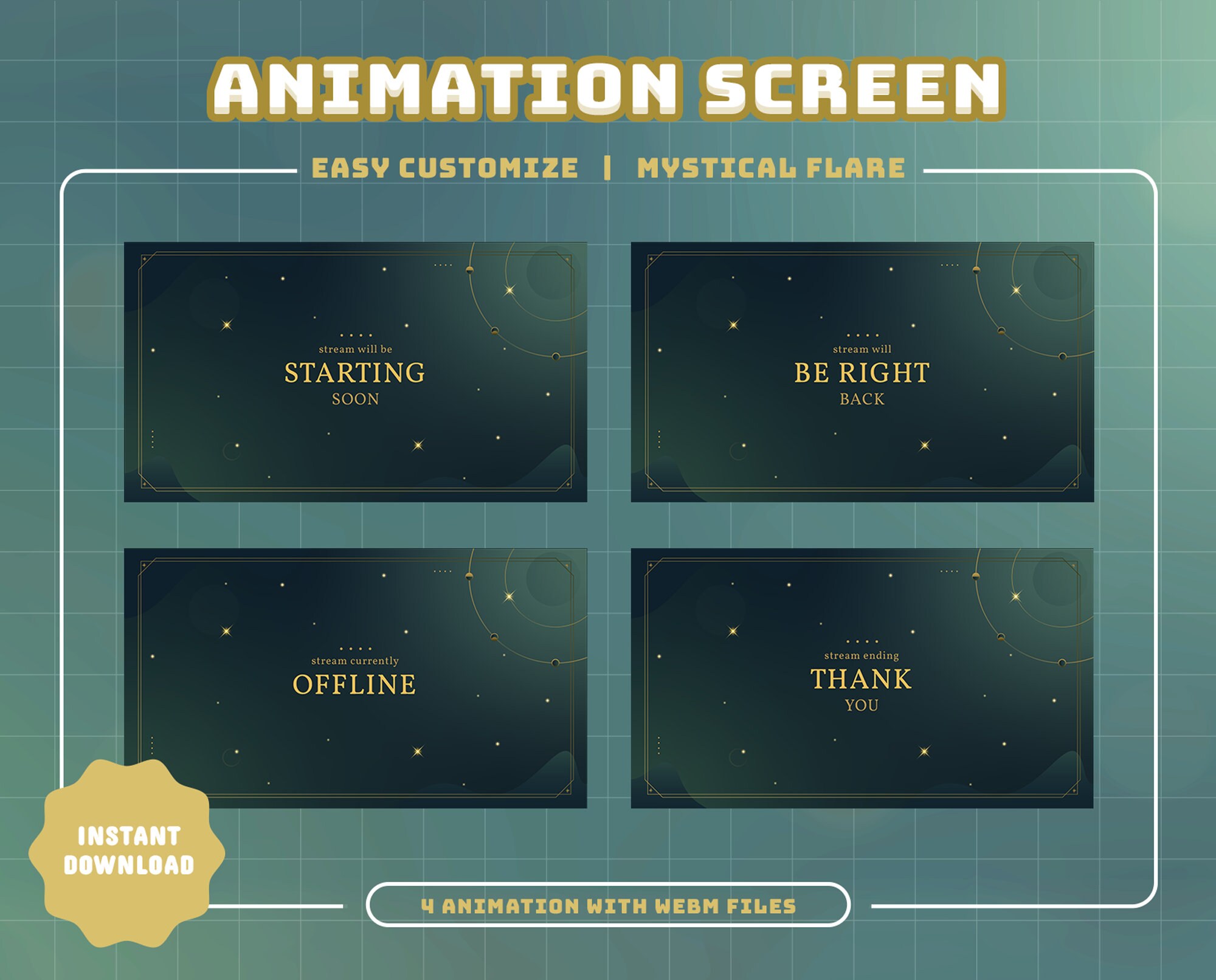 Mystical Flare Animated Stream Package/ Dark Aesthetic/aesthetic Dark ...