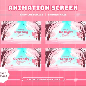 Sakura Haze Animated Stream Screens, Japanese Lofi (webm) - Etsy