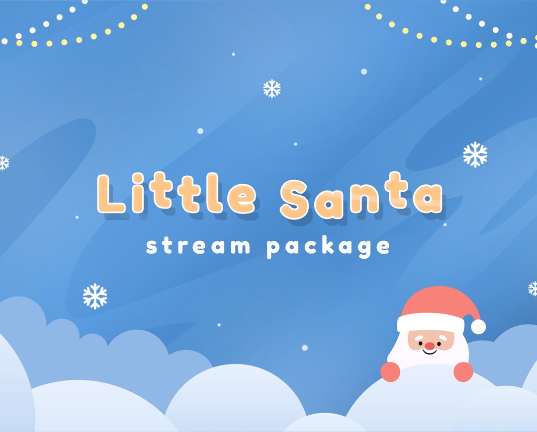 Little Santa Animated Stream Package/transition/stream Overlay/panels ...