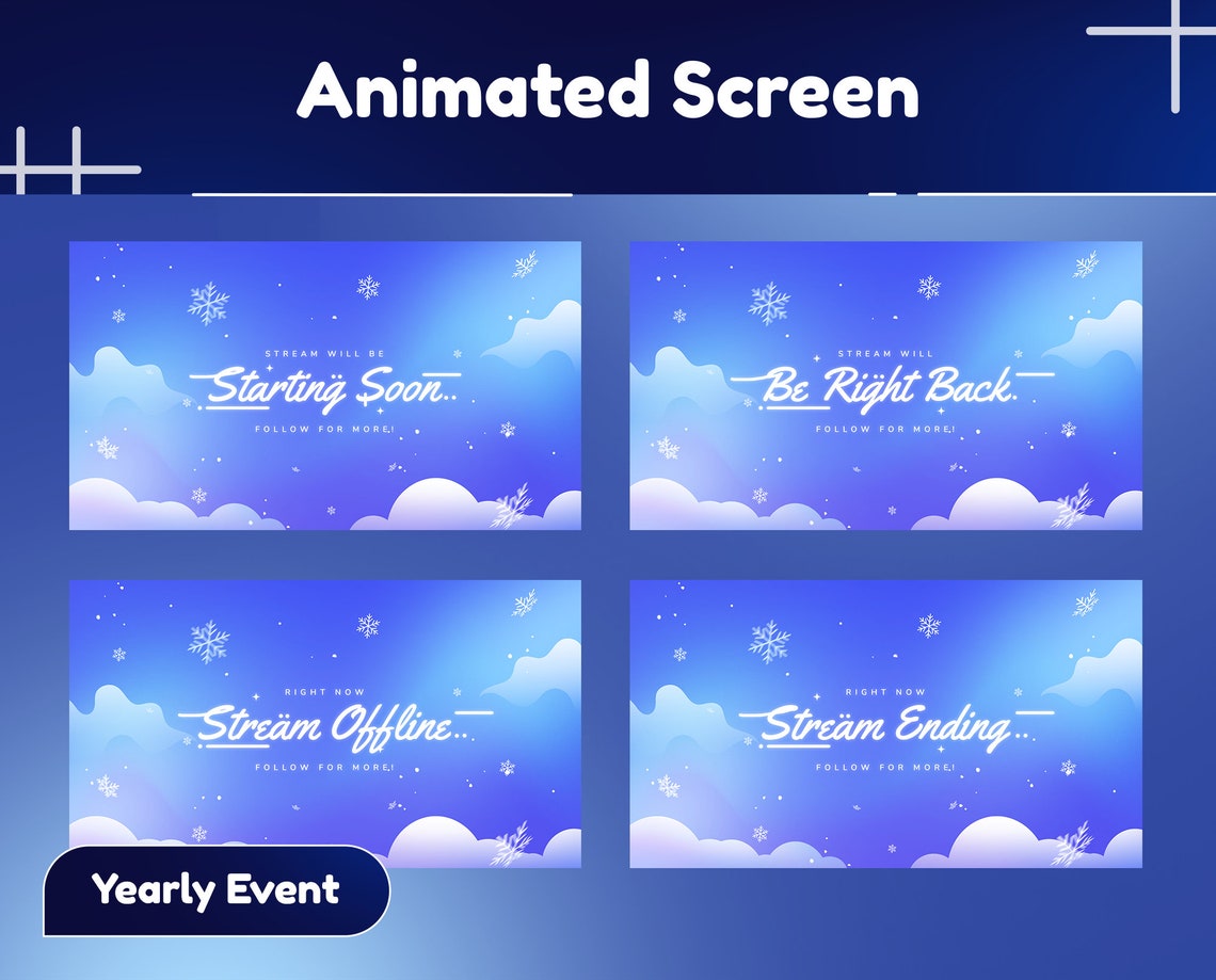 Snow Icicle Animated Stream Screen for Twitch, Youtube/merry Christmas ...
