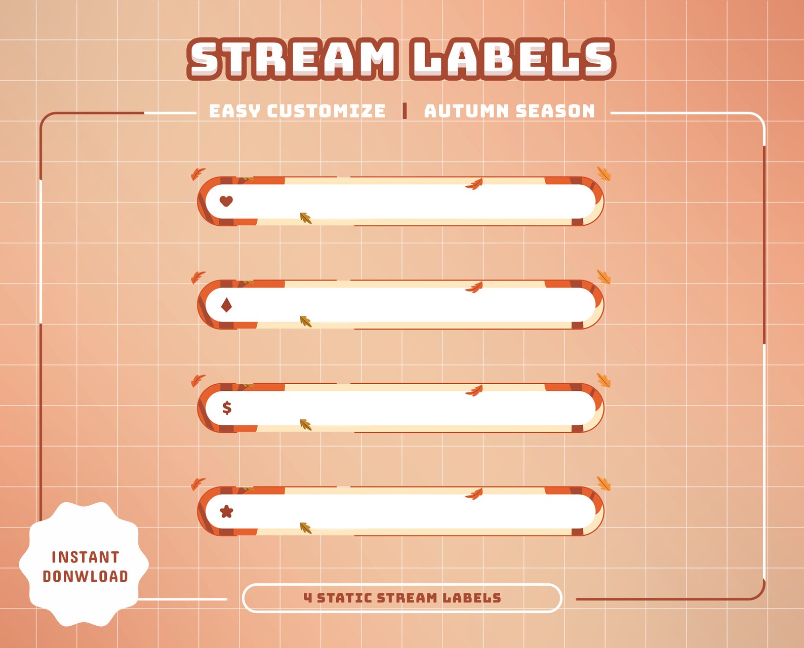 Autumn Season Animated Stream Package/transition/stream - Etsy