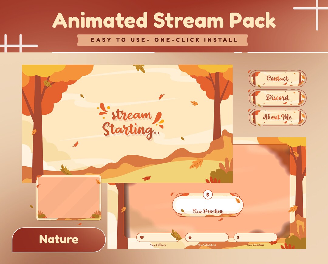 Autumn Season Animated Stream Package/transition/stream Overlay/panels ...