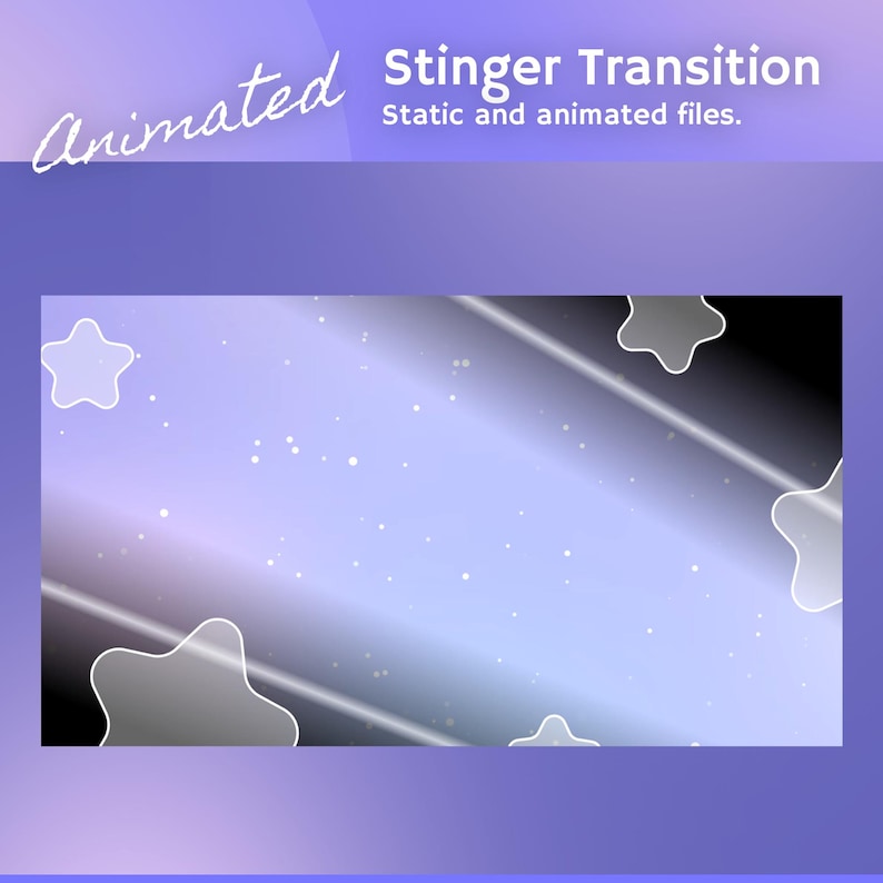 Pastel Starry Night Stinger Transition: Dreamy Sky Theme for Twitch and ...