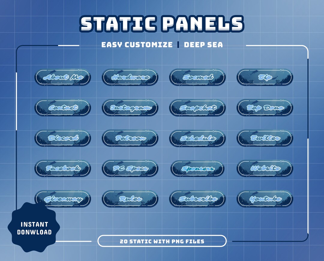 Deep Sea Stream Panels/stream Overlay/transition/panels/ocean/deep/blue ...