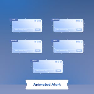 Blue Chromatic Animated Stream Alert/stream Overlay/twitch/panels/azure ...