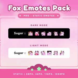 Singing Fox Emotes Pack-cute Chick/emote Bundle/discord/youtube/twitch ...