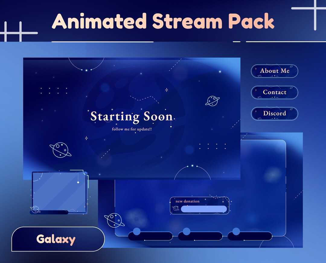 Peaceful Galaxy Animated Stream Package/transition/stream - Etsy