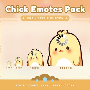 Loading Chick Emotes Pack - Cute Chick/emote Bundle/discord/youtube ...
