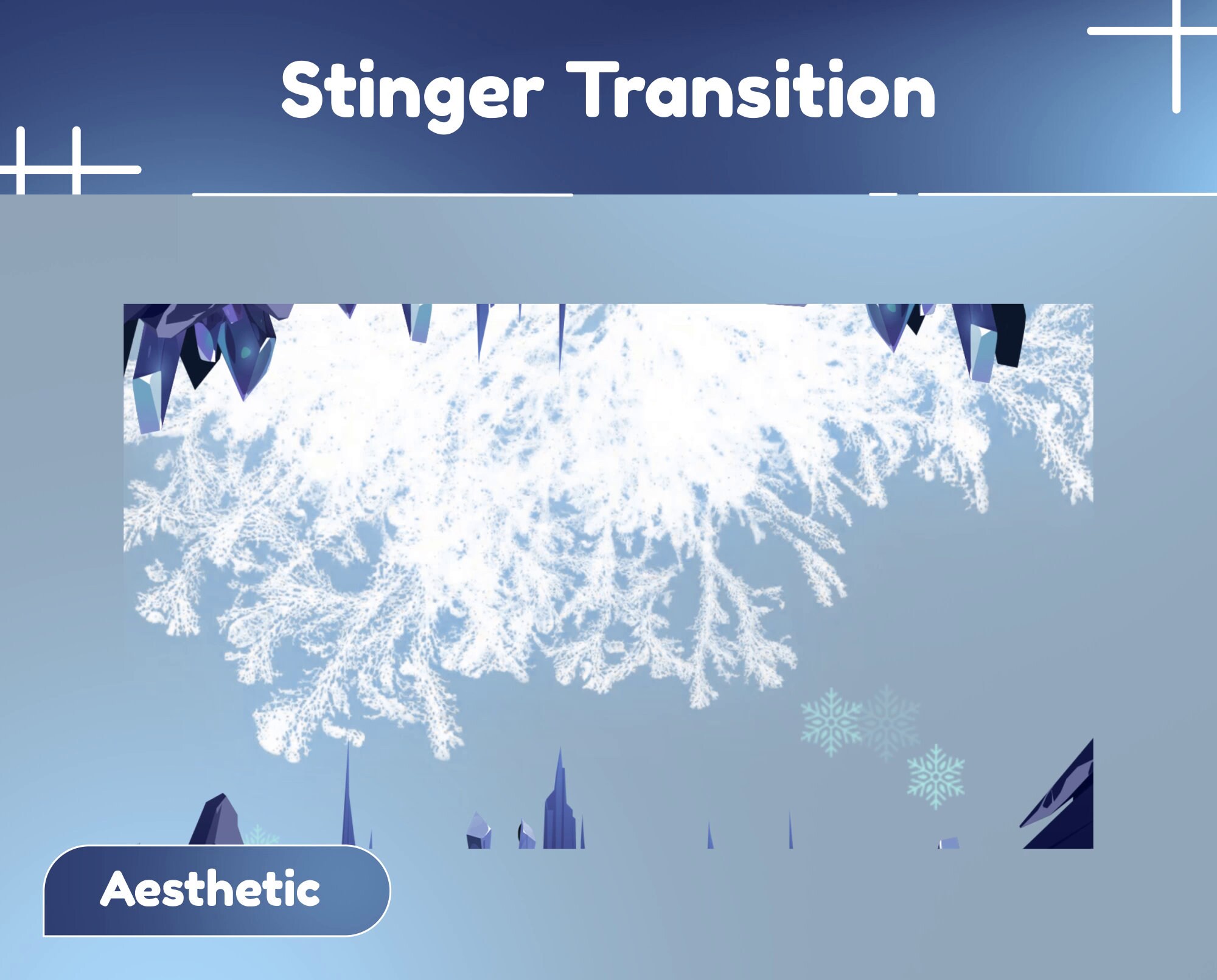 Ice Mountain Animated Stream Pack | Winter Overlay, Alerts, Transitions ...
