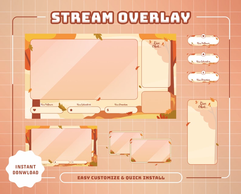 Autumn Animated Stream Package: Transitions, Overlays, Panels - Etsy