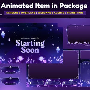 Undersea Cascade Animated Stream Overlay Package for Twitch/sparkling ...