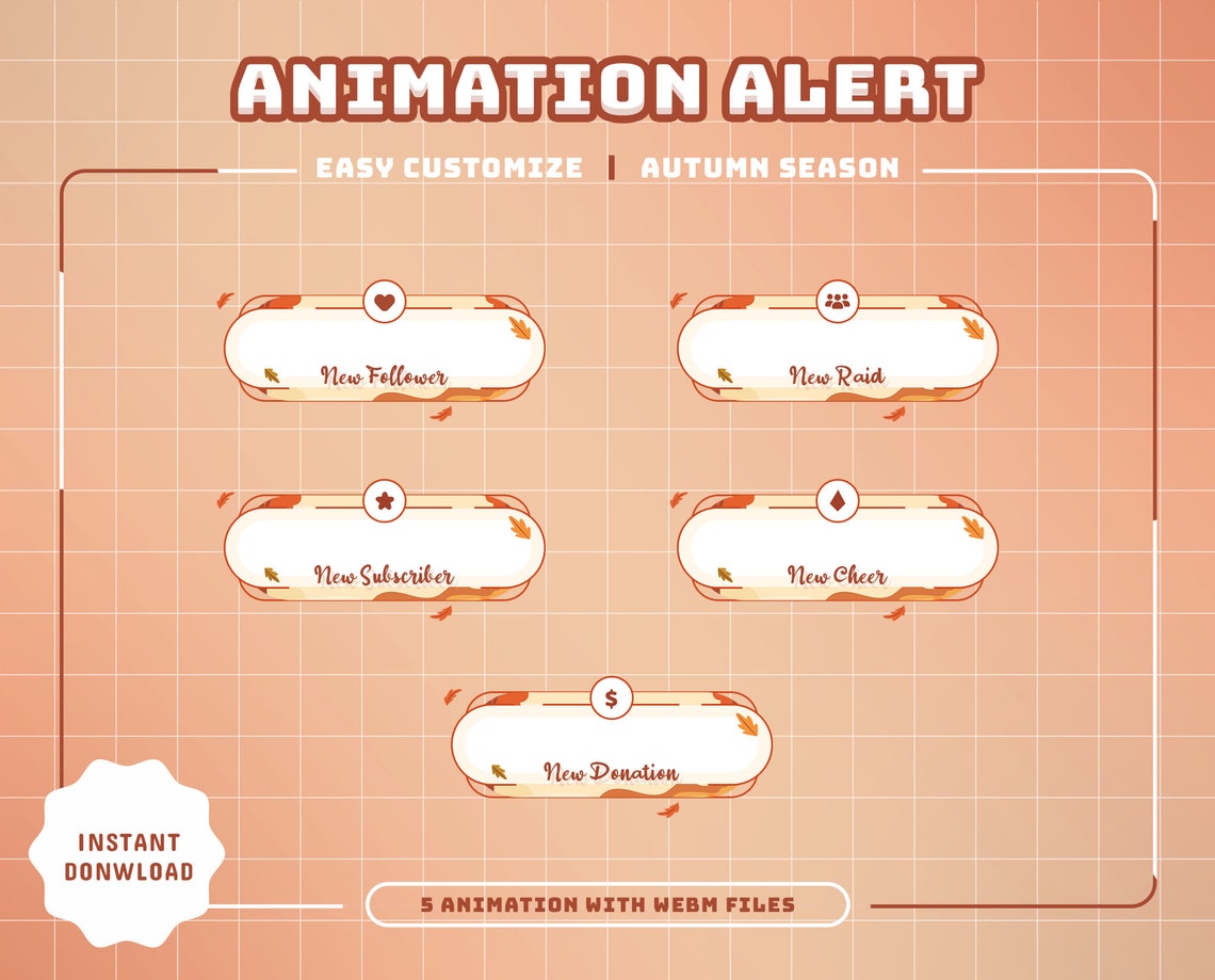 Autumn Season Animated Stream Package/transition/stream - Etsy