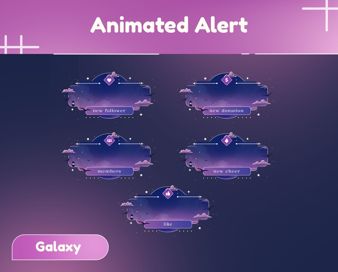 Skyward Beams Animated Stream Alert Pack for Twitch, Kick, Youtube ...