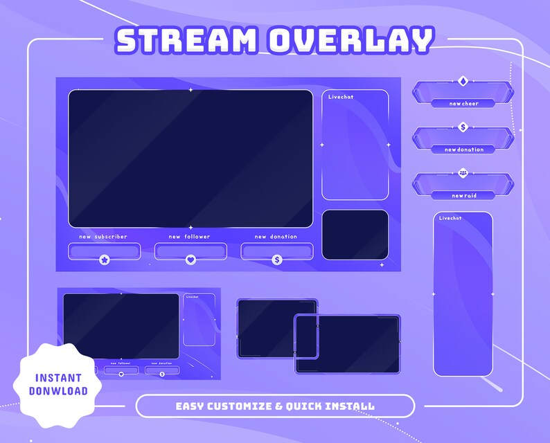 Stellar Animated Stream Package/transition/stream - Etsy