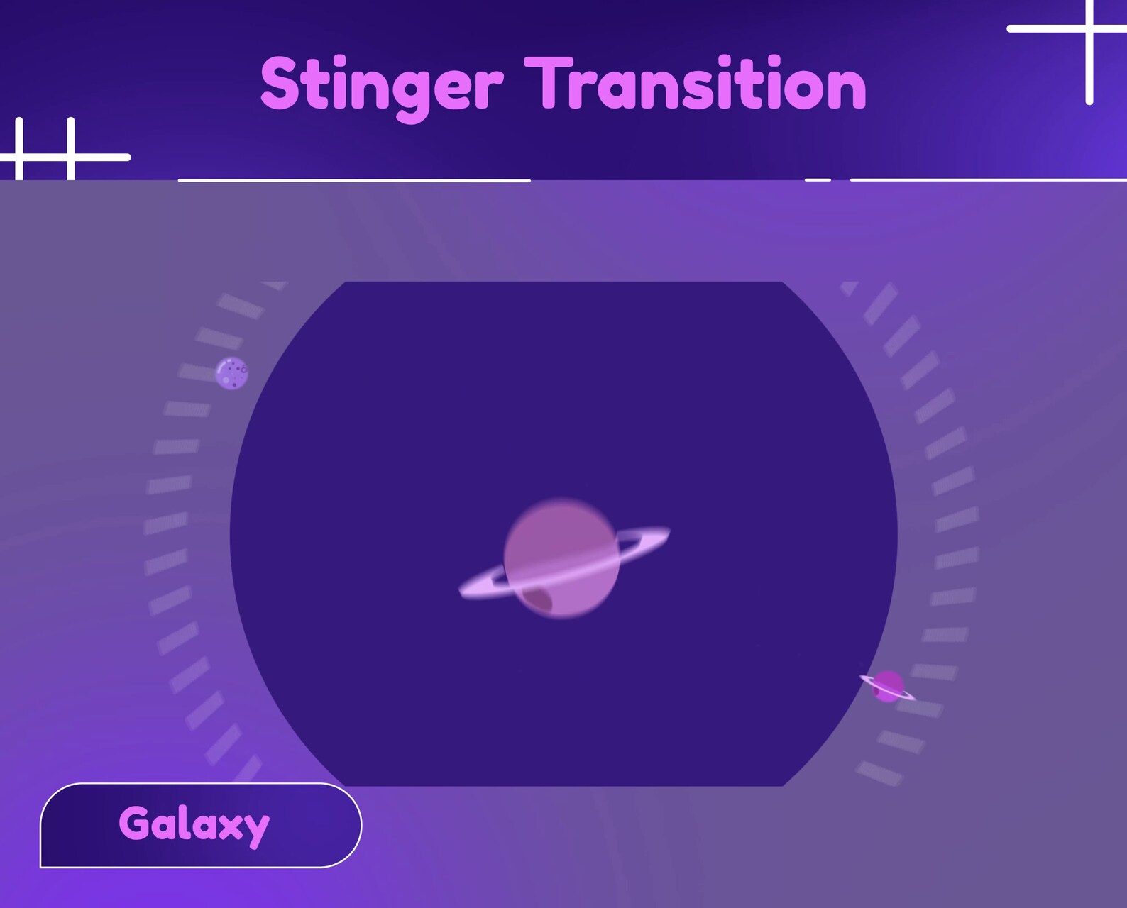 Animated Airy Space Stream Pack: Cute Purple Galaxy for Twitch and Obs ...