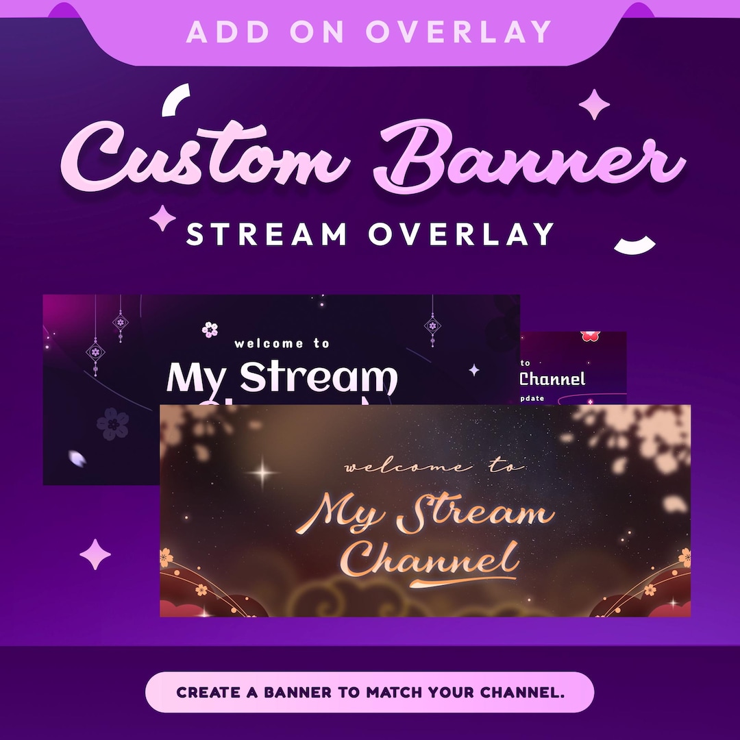 Custom Banner Stream Overlay Add-on - Etsy