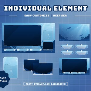 Deep Sea Animated Stream Package/stream Overlay/transition/panels/ocean ...