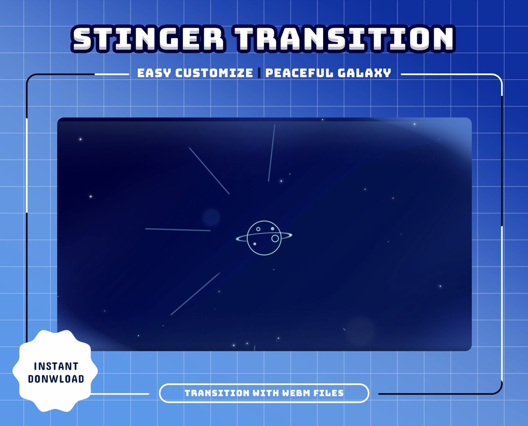 Peaceful Galaxy Animated Stream Transition/transition/stream Overlay ...