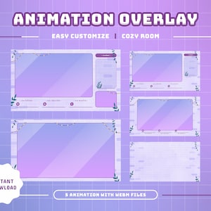 Cozy Room Animated Stream Package/transition/stream Overlay/panels/calm ...