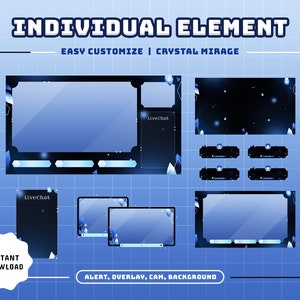 Crystal Mirage Animated Stream Package/transition/stream Overlay/panels ...