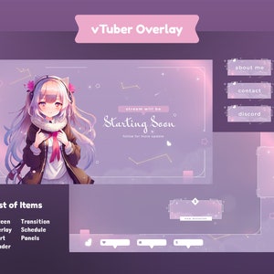 Stardust Vtuber Animated Stream Package/stream Overlay/transition ...