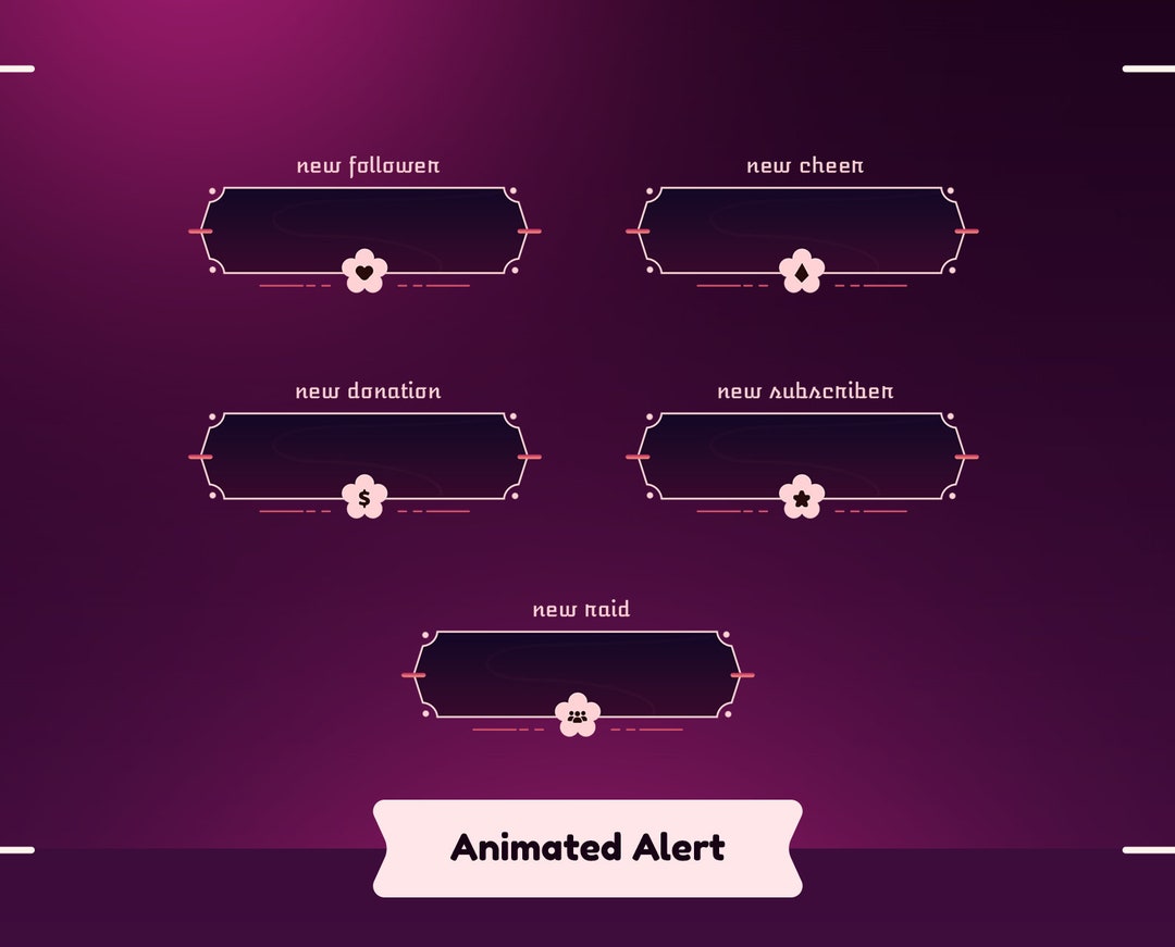 Blooming Nebula Vtuber Animated Stream Alerts/stream Overlay/transition ...