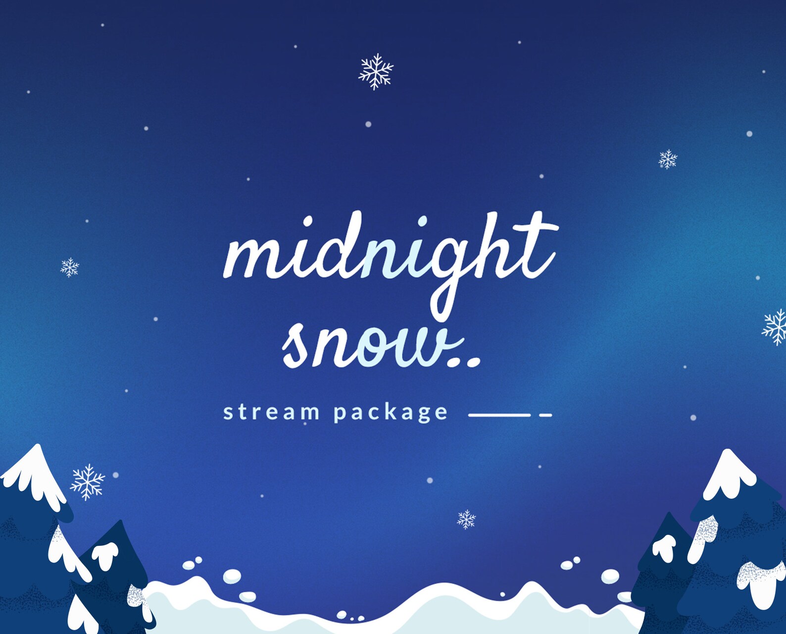 Midnight Snow Animated Stream Package/snow Theme/cute - Etsy