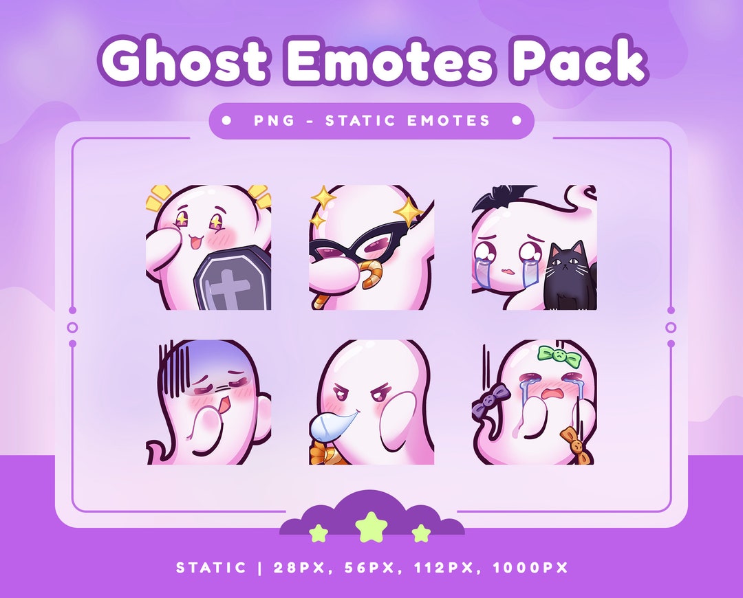 Ghost Emotes Pack 1 - Cute Emote Halloween/emote Bundle/discord/kawaii ...