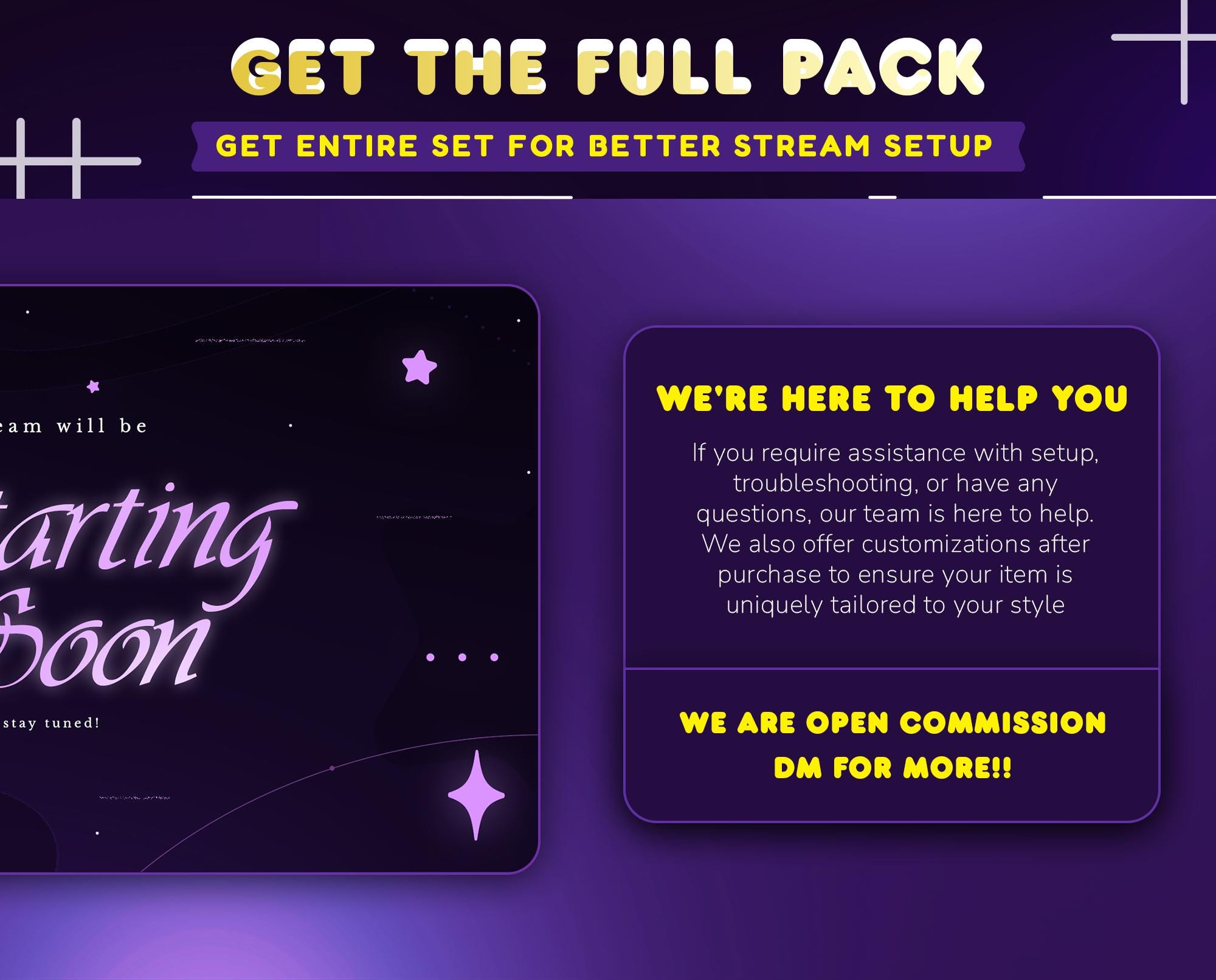 Twilight Gaze Animated Stream Overlay Package for Twitch, Kick and ...