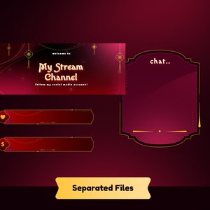 Aizen Vtuber Animated Stream Package/stream Overlay/transition/panels ...
