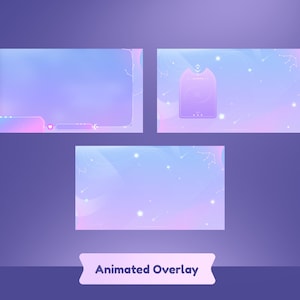 Cosmic Vtuber Animated Stream Package/stream Overlay/transition/panels ...