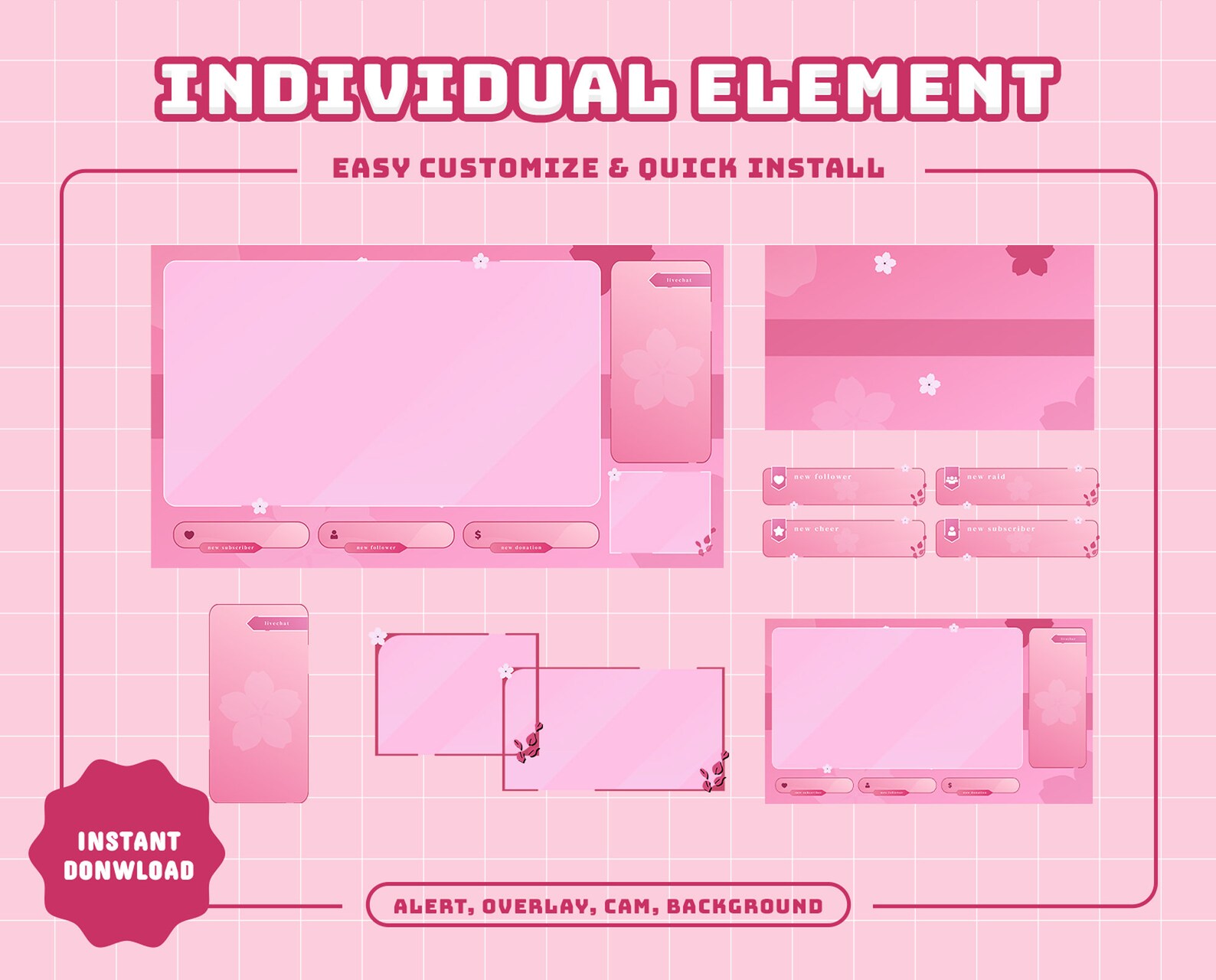 Iljimae Animated Stream Package Autumn Sakura Overlay Alerts Panels Iljimae Animated Stream Package Autumn Sakura Overlay Alerts Panels