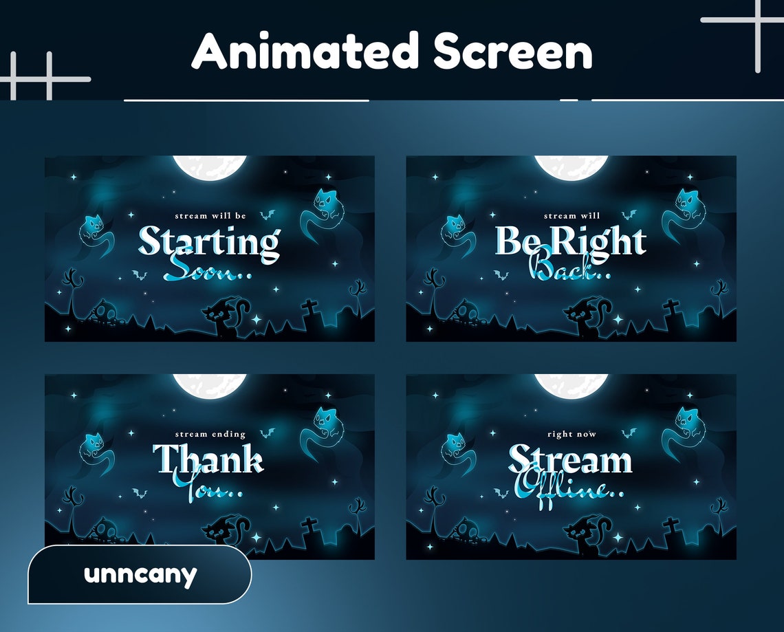 Grave Scape Animated Stream Screens: Spooky Gothic Overlay (webm) - Etsy
