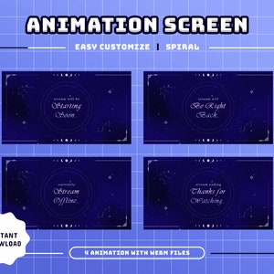 Spiral Animated Stream Screens/stream Overlay/simple/dark Blue ...