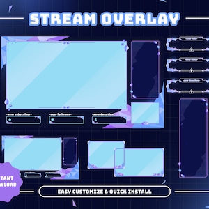 Crystal Shards Animated Stream Package/transition/stream Overlay/panels ...