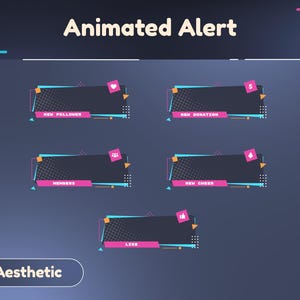 Pixel Panorama Animated Stream Package/pixel Design/black Pink Blue ...