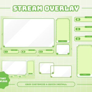 Green Flora Animated Stream Package/transition/stream Overlay/panels ...