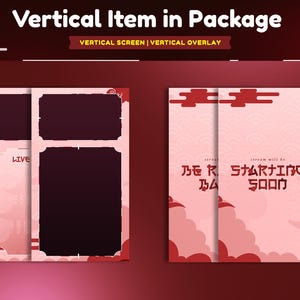 Akai Sora Animated Stream Overlay Package for Twitch/japanese Culture ...