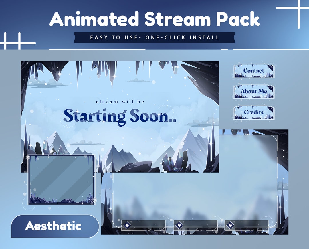 Glatzier Frostpeak Animated Stream Package/stream Overlay/transition ...