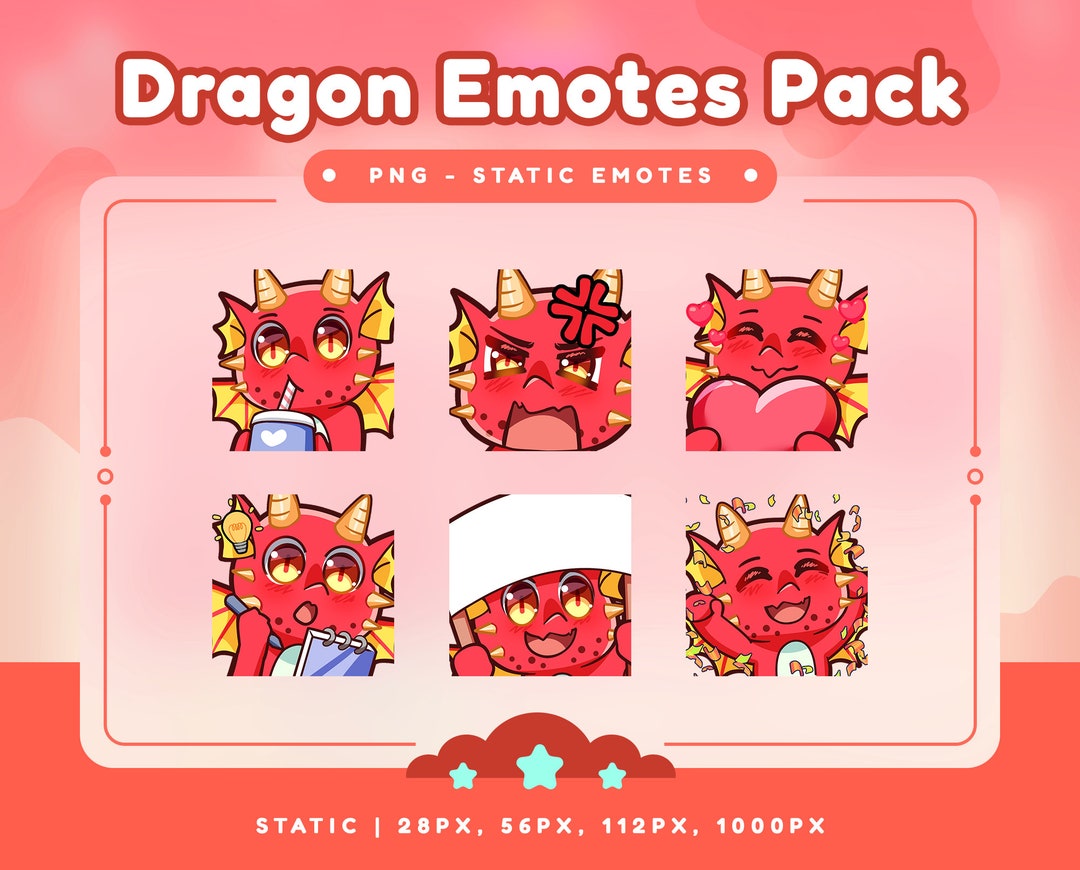Baby Dragon Bundle Emotes Pack for Twitch, Discord, Youtube/emotes ...