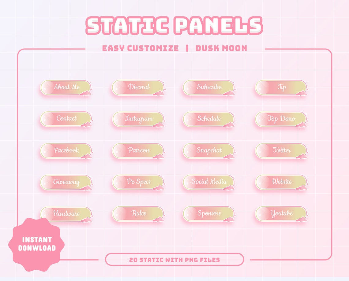 Dusk Moon Animated Stream Package/transition/stream - Etsy