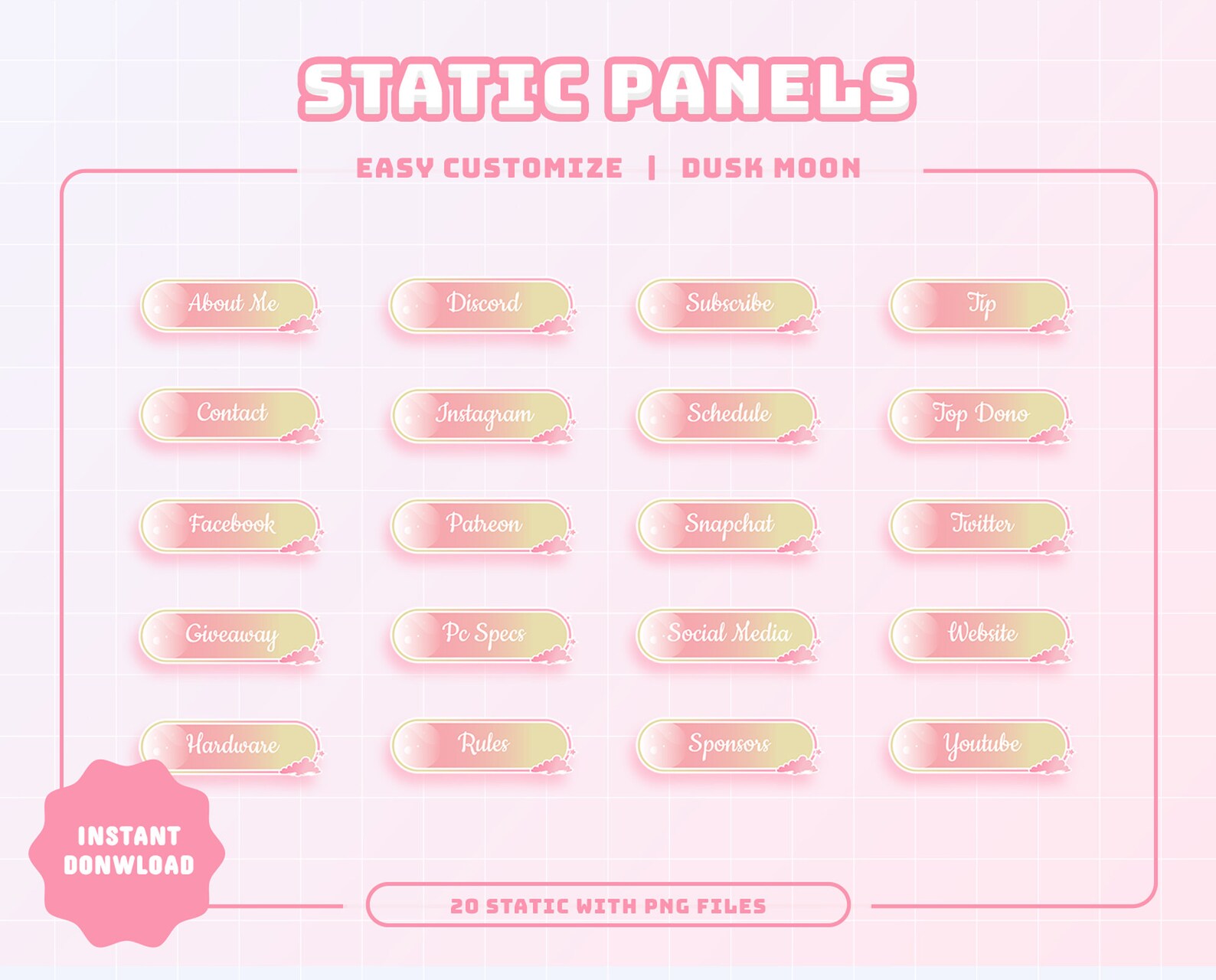 Dusk Moon Animated Stream Package/transition/stream - Etsy