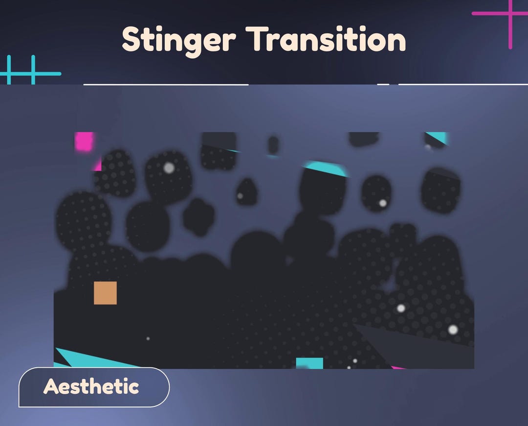 Pixel Panorama Animated Stream Transition/stream Overlay/black Pink ...