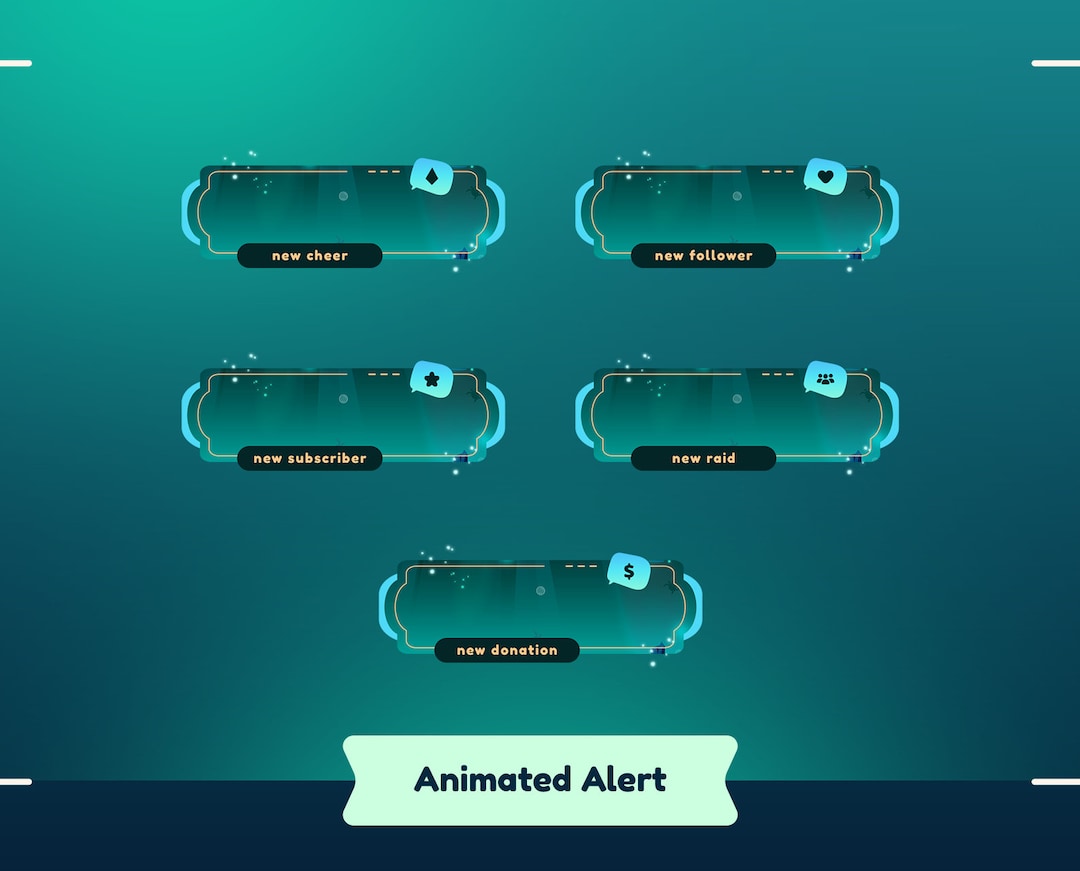 Under Ocean Vtuber Animated Stream Alerts/stream Overlay/transition ...