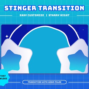 Starry Night Animated Stream Transition/orbit/stream Overlay/panels ...