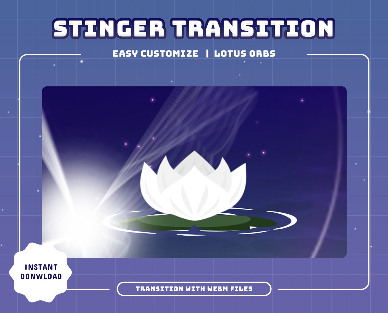 Lotus Orbs Animated Stream Package – Blue Celestial Theme - Etsy