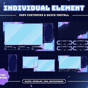 Crystal Shards Animated Stream Package/transition/stream Overlay/panels ...