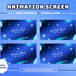 Crystal Clear Animated Stream Package/transition/stream Overlay/panels ...