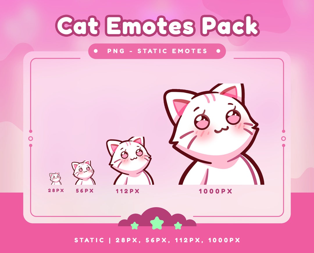 Smiley Cat Emotes Pack/cute Cat Emote/emote Bundle/discord/youtube ...