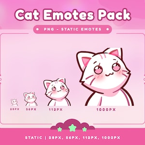 Smiley Cat Emotes Pack/cute Cat Emote/emote Bundle/discord/youtube ...